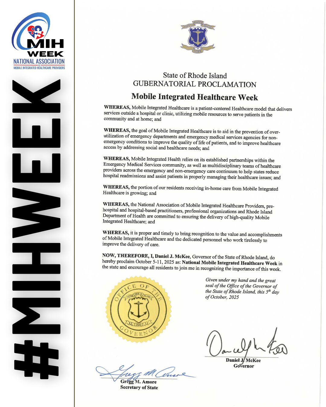 MIH Week – National Association of Mobile Integrated Healthcare Providers