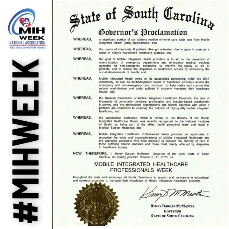 MIH Week – National Association of Mobile Integrated Healthcare Providers